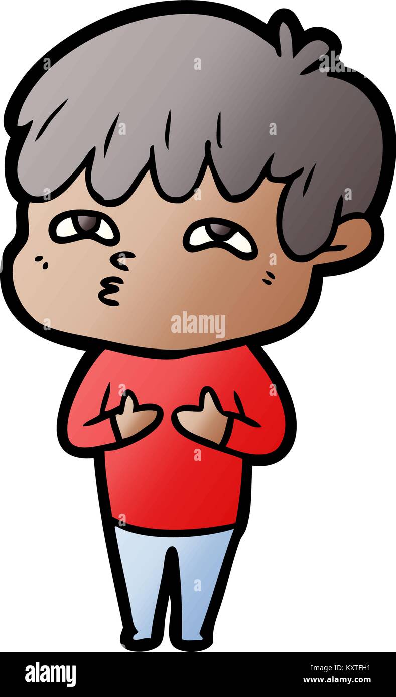 cartoon curious man Stock Vector Image & Art - Alamy