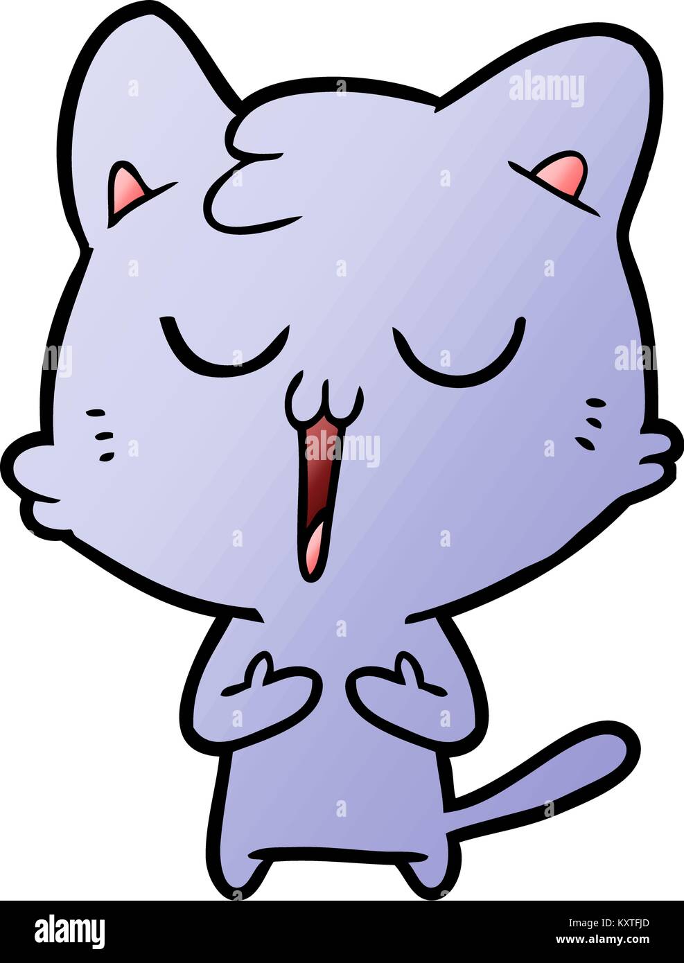 cartoon cat singing Stock Vector Image & Art - Alamy