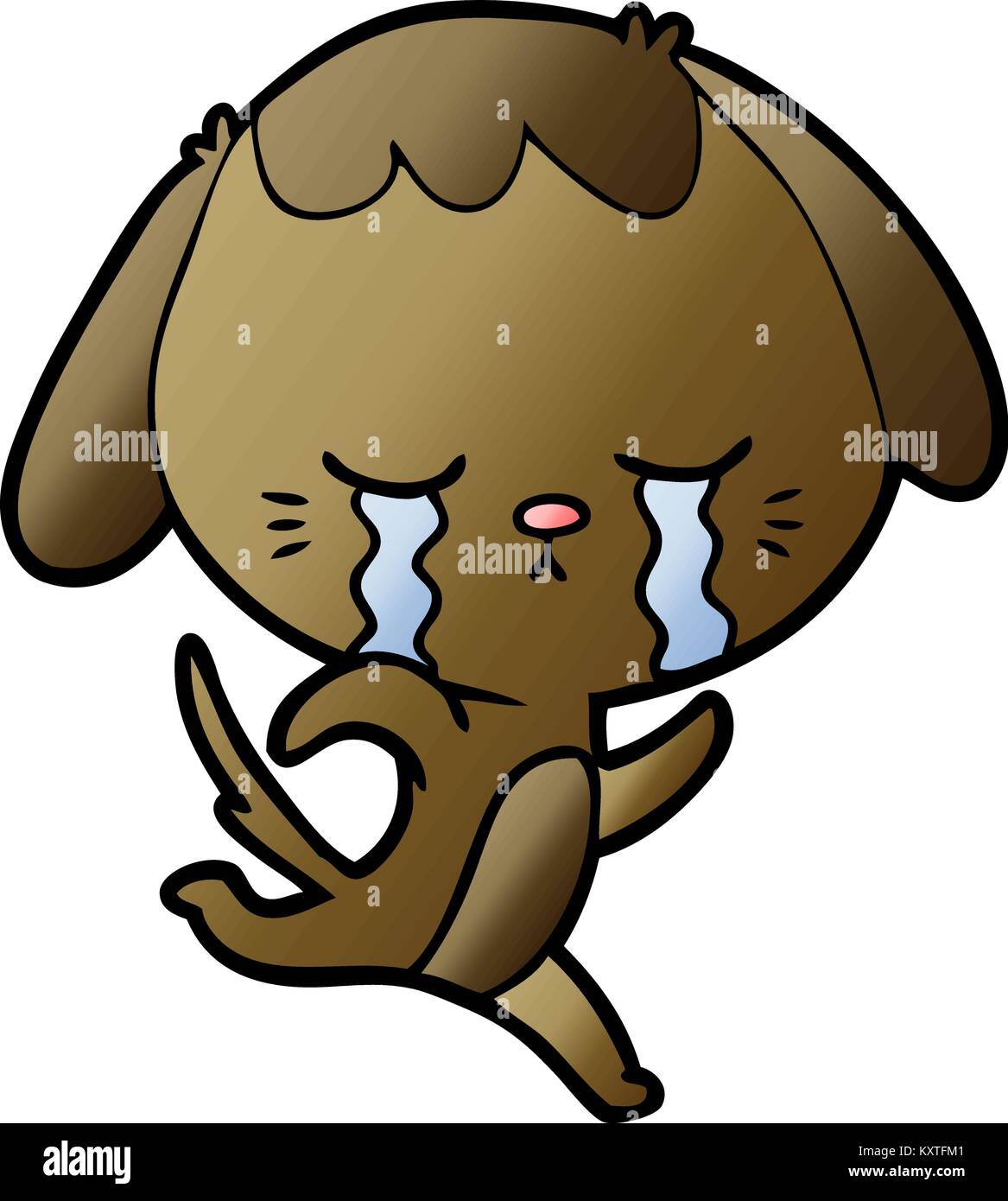 cartoon dog crying Stock Vector Image & Art - Alamy