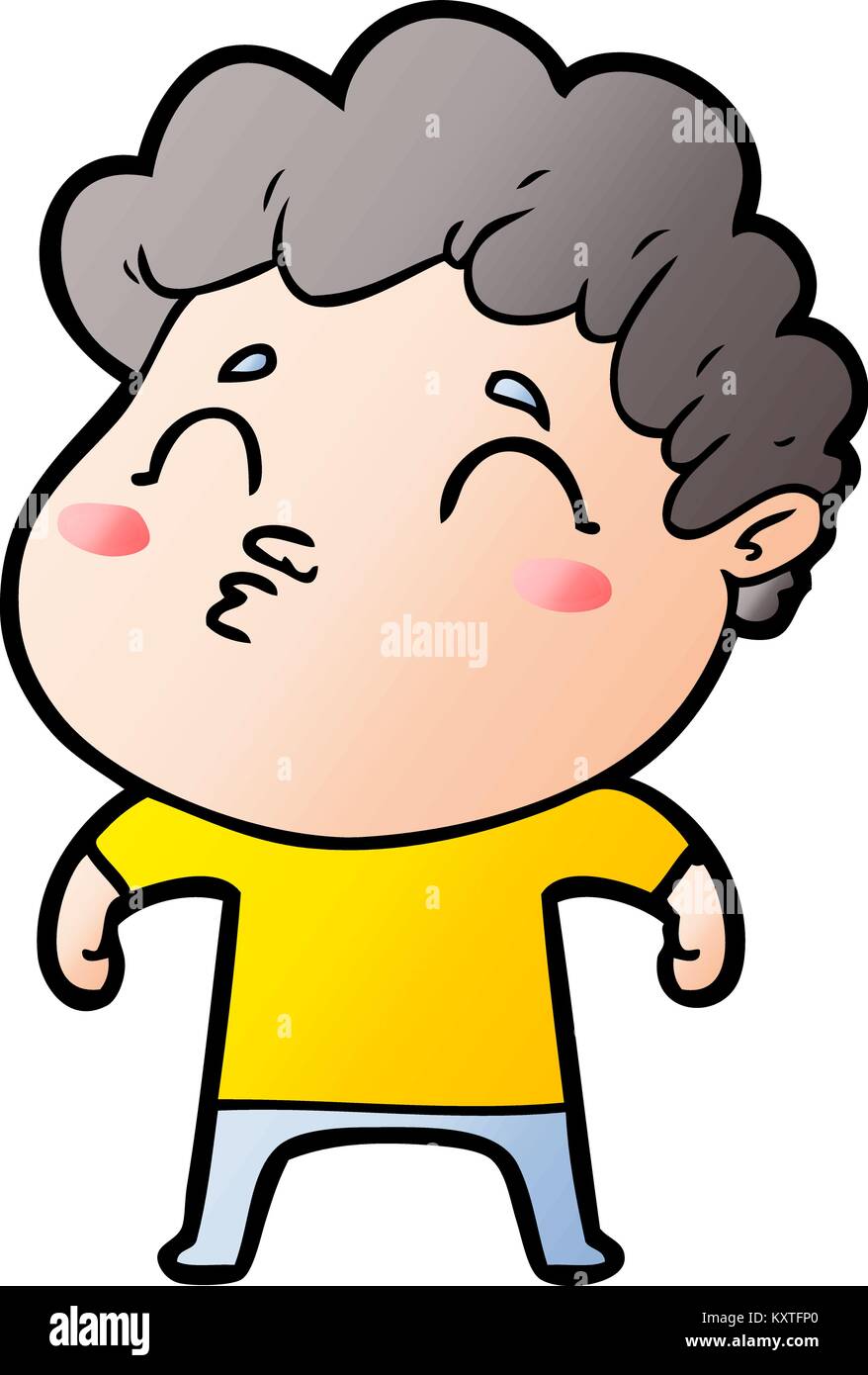 cartoon man pouting Stock Vector Image & Art - Alamy