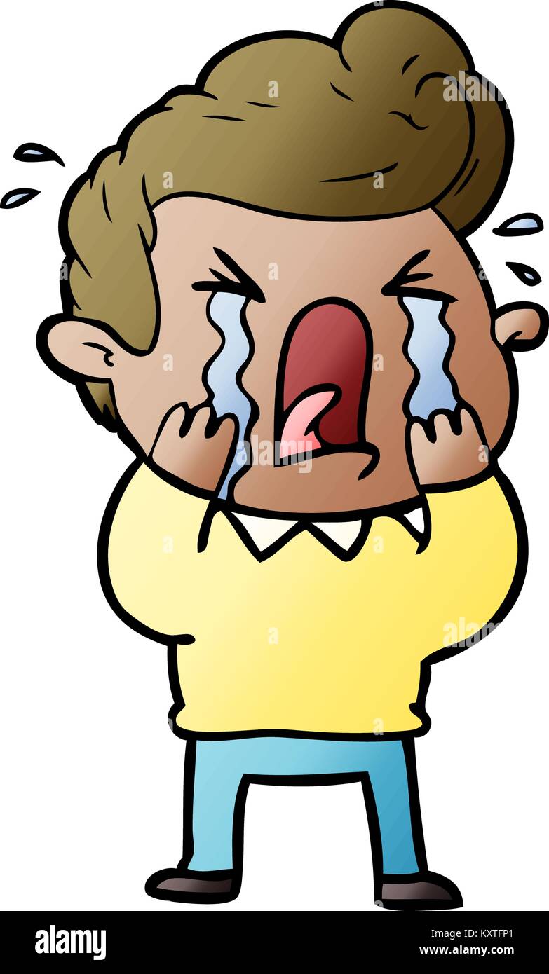 cartoon crying man Stock Vector Image & Art - Alamy