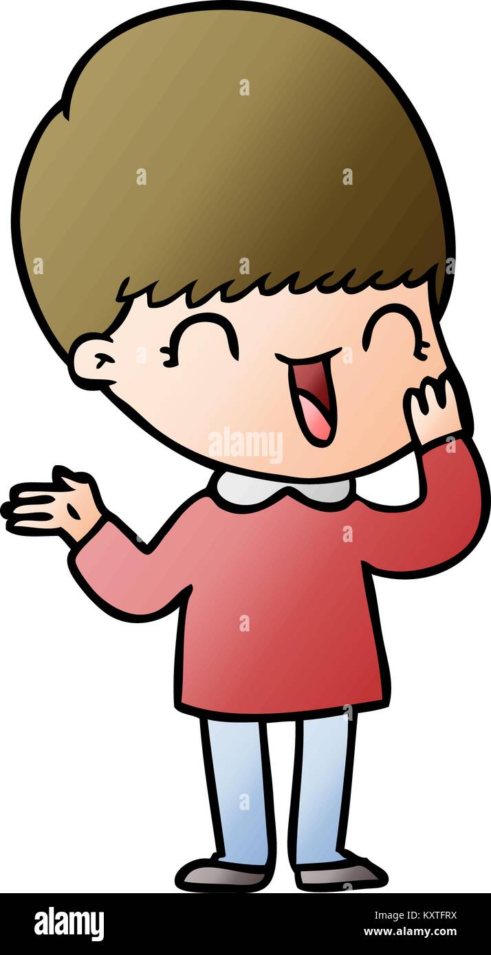 happy cartoon boy Stock Vector Image & Art - Alamy