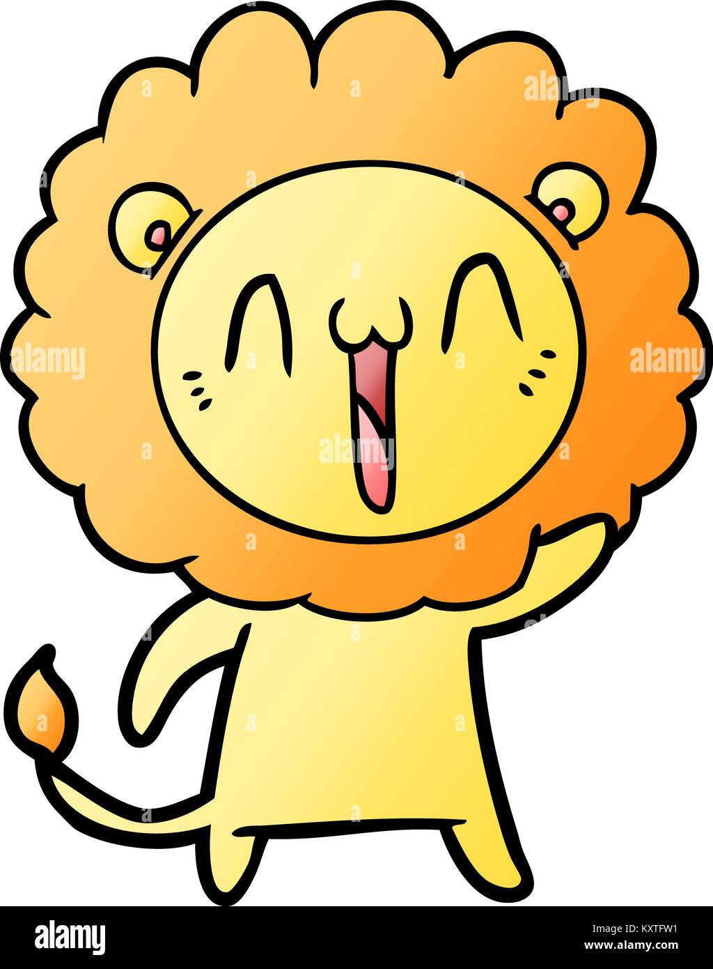 happy cartoon lion Stock Vector Image & Art - Alamy