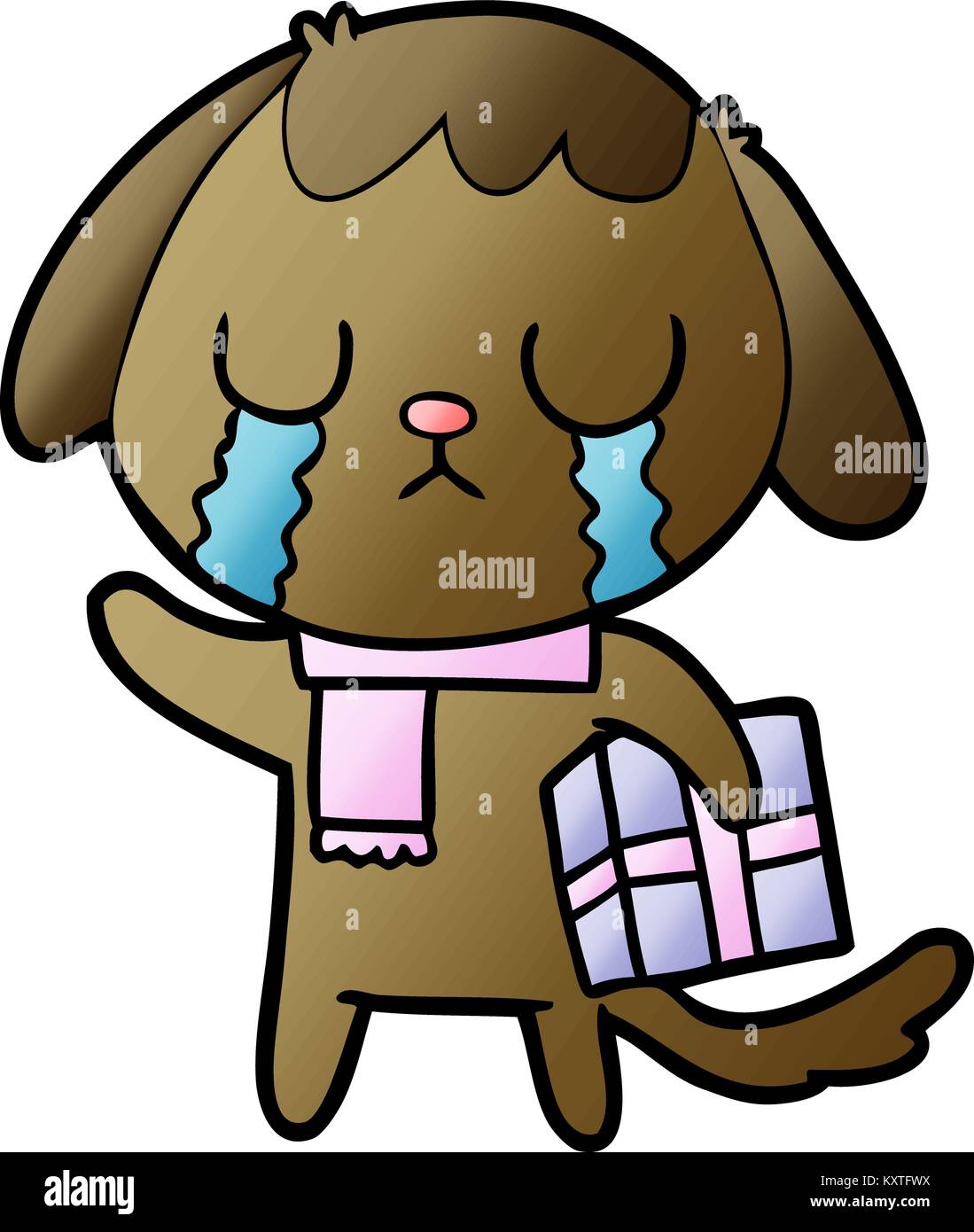 cute cartoon dog crying Stock Vector Image & Art - Alamy