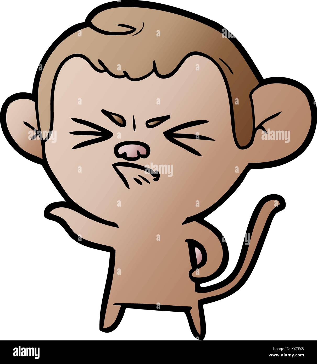 cartoon angry monkey Stock Vector Image & Art - Alamy