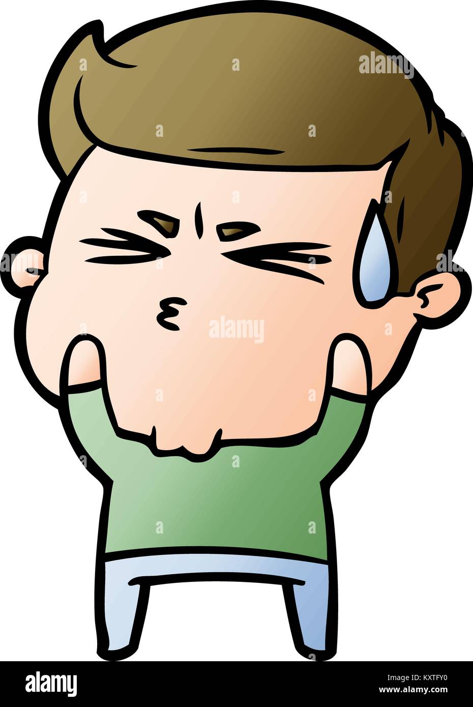 cartoon frustrated man Stock Vector Image & Art - Alamy