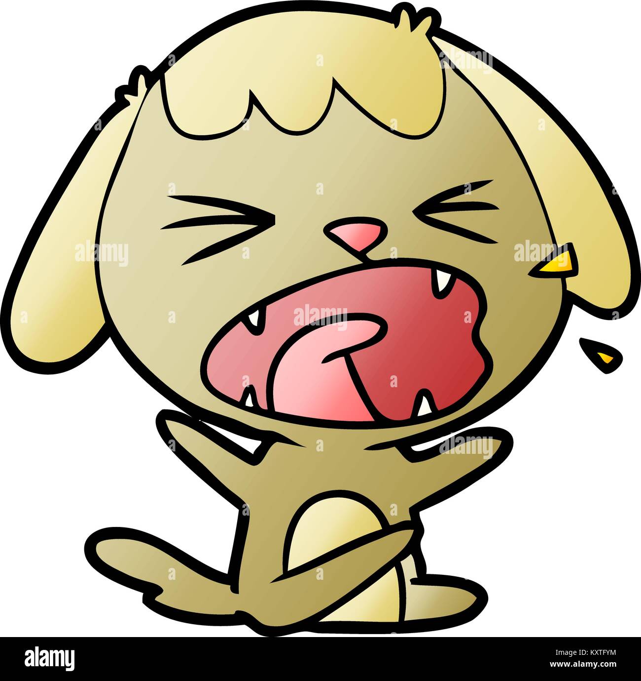 cute cartoon dog barking Stock Vector Image & Art - Alamy