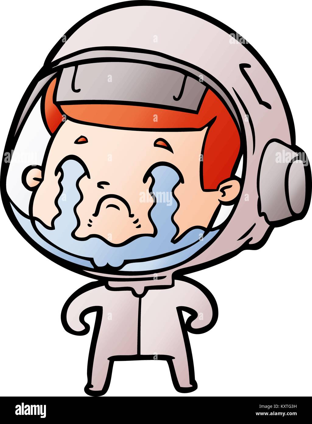 cartoon crying astronaut Stock Vector Image & Art - Alamy
