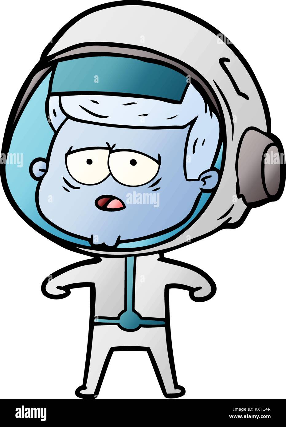 cartoon tired astronaut Stock Vector Image & Art - Alamy