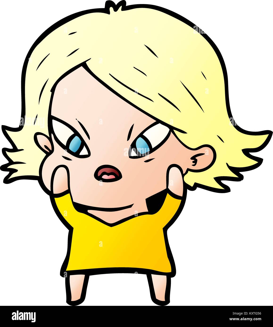 cartoon stressed woman Stock Vector Image & Art - Alamy