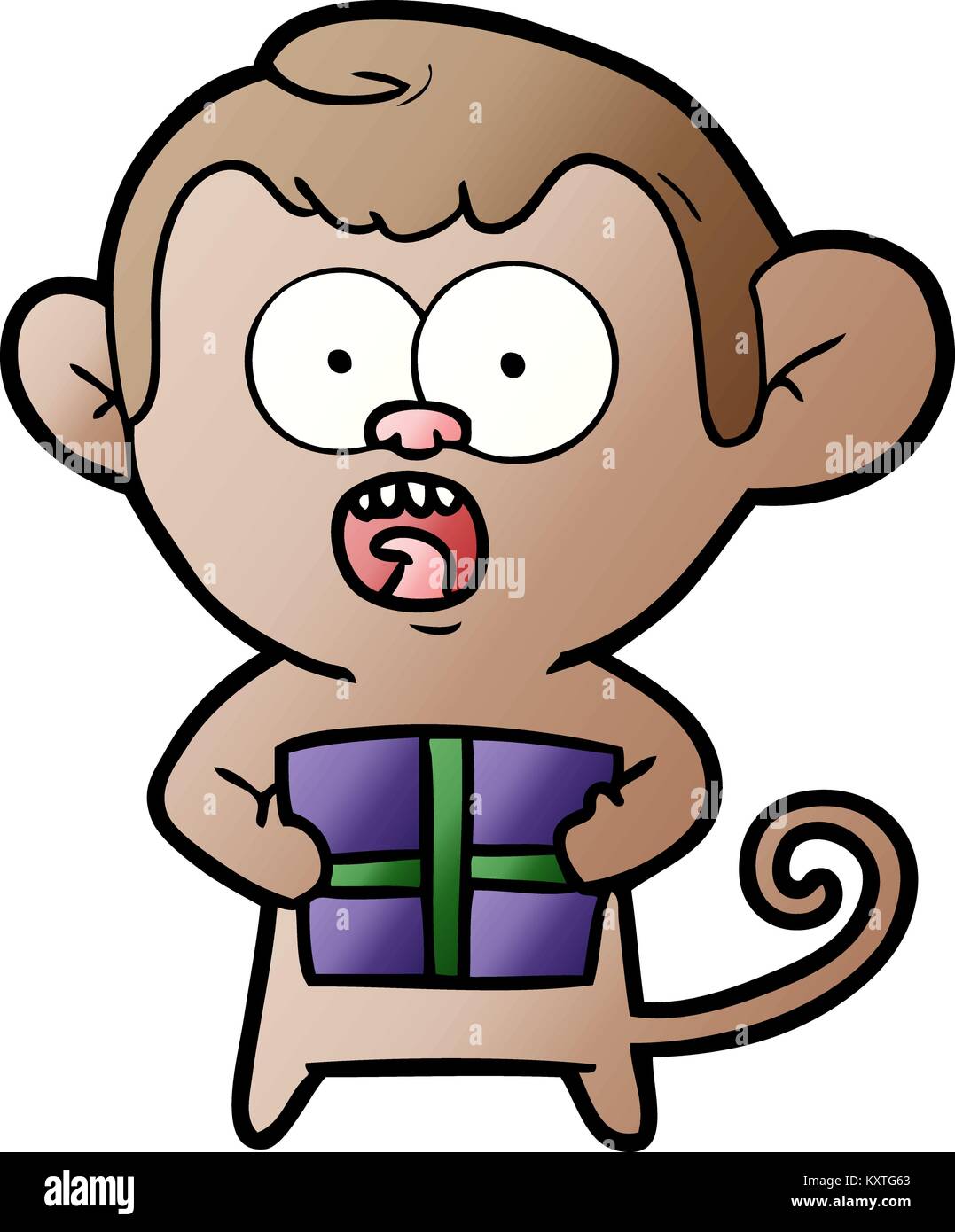 cartoon shocked monkey Stock Vector Image & Art - Alamy