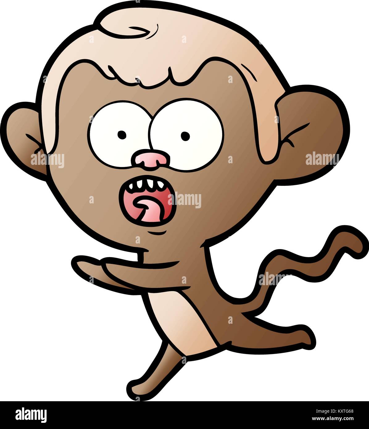 cartoon shocked monkey Stock Vector Image & Art - Alamy