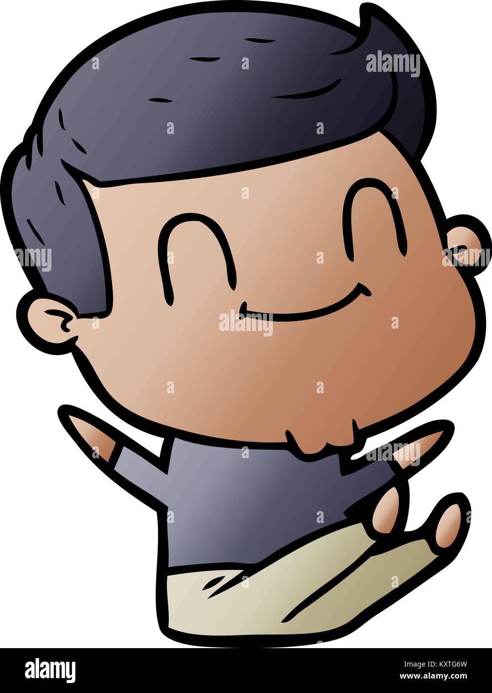cartoon friendly man Stock Vector Image & Art - Alamy