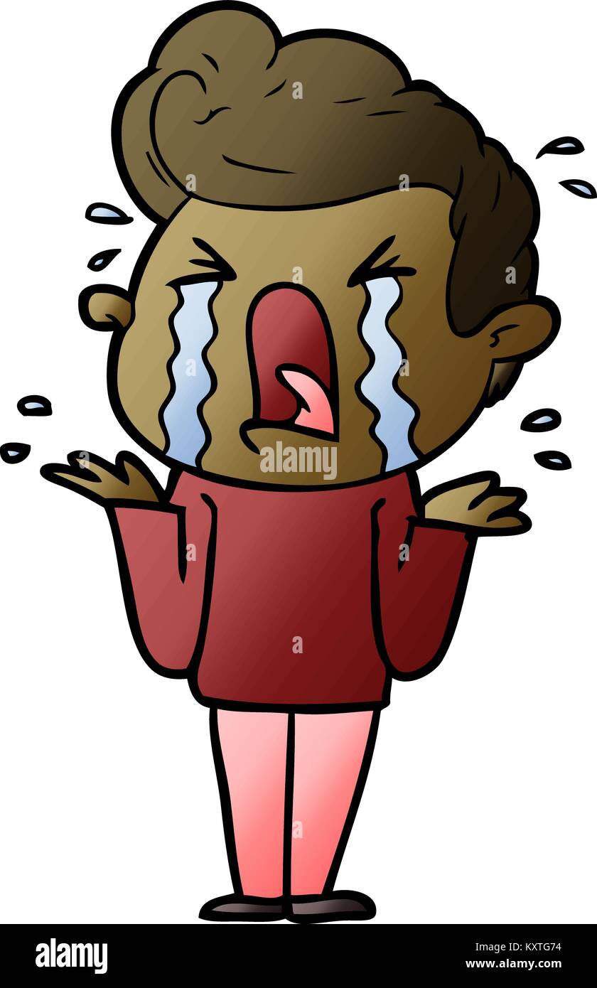 cartoon crying man Stock Vector Image & Art - Alamy