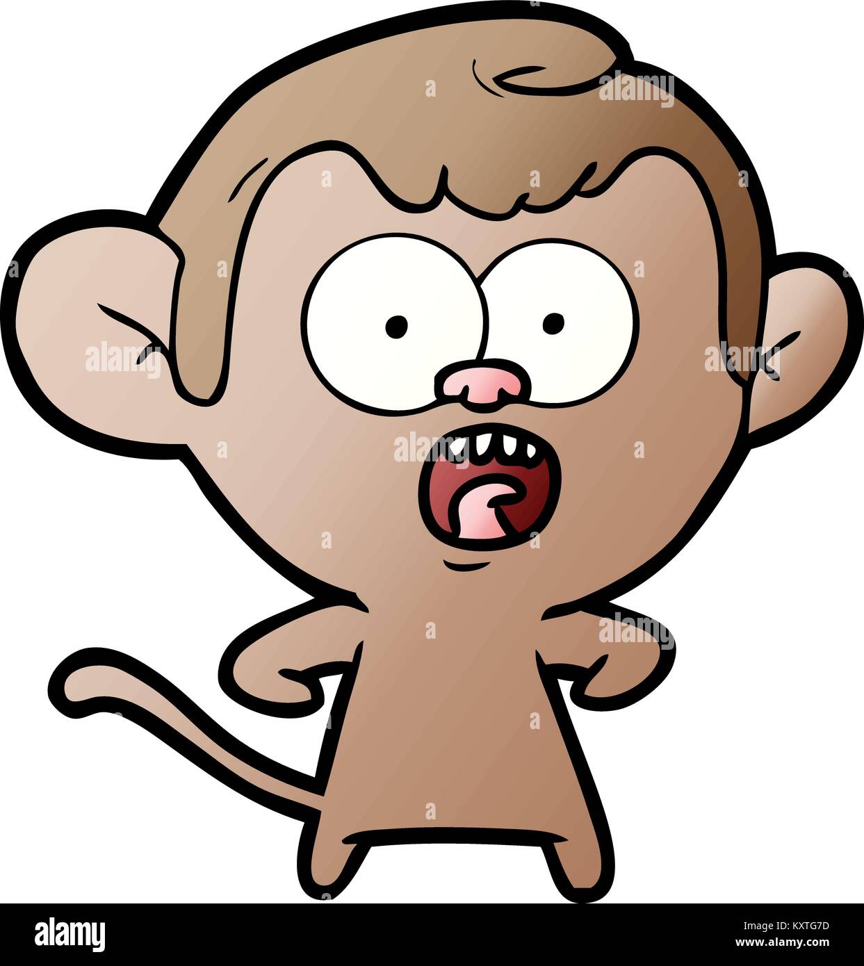 cartoon shocked monkey Stock Vector Image & Art - Alamy