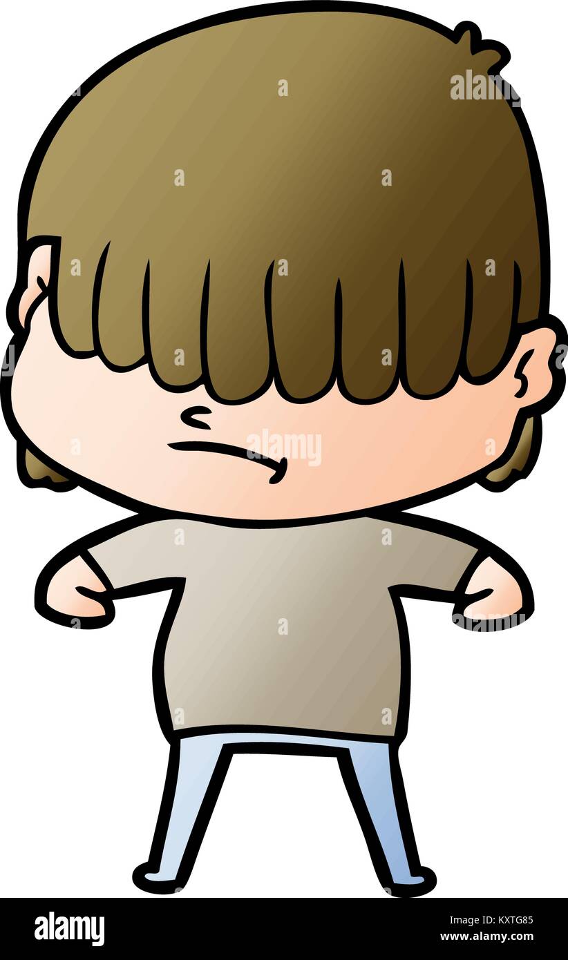 cartoon boy with untidy hair Stock Vector Image & Art - Alamy
