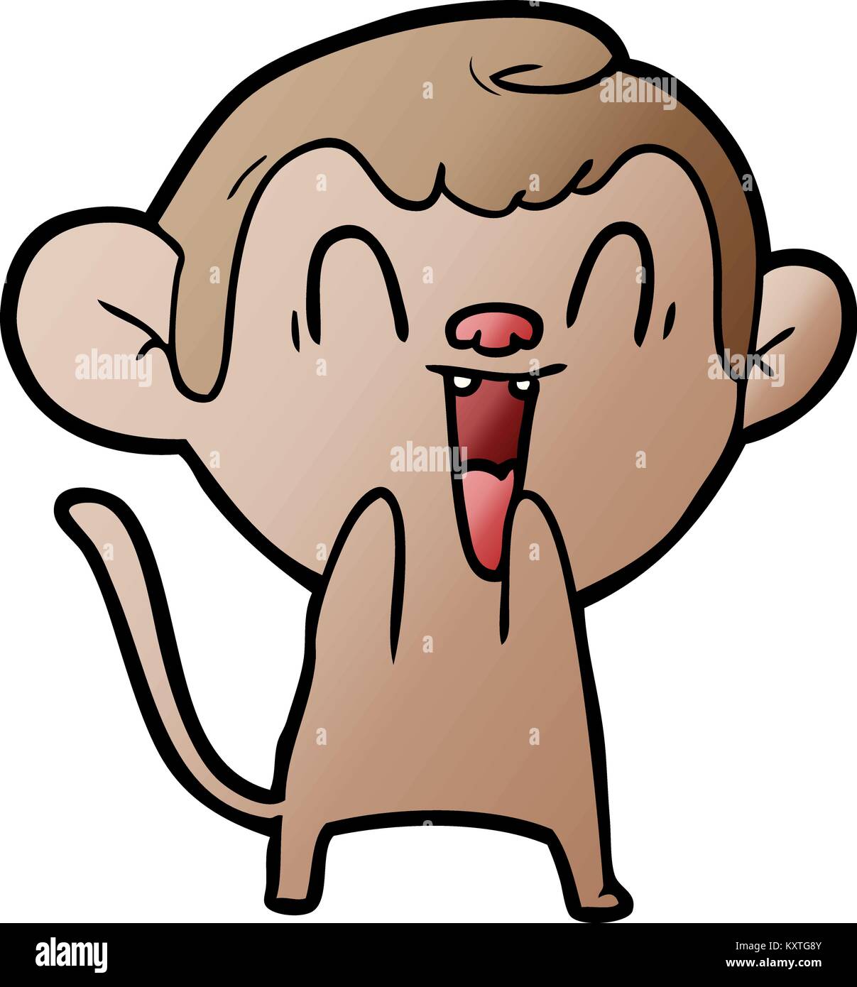cartoon laughing monkey Stock Vector Image & Art - Alamy