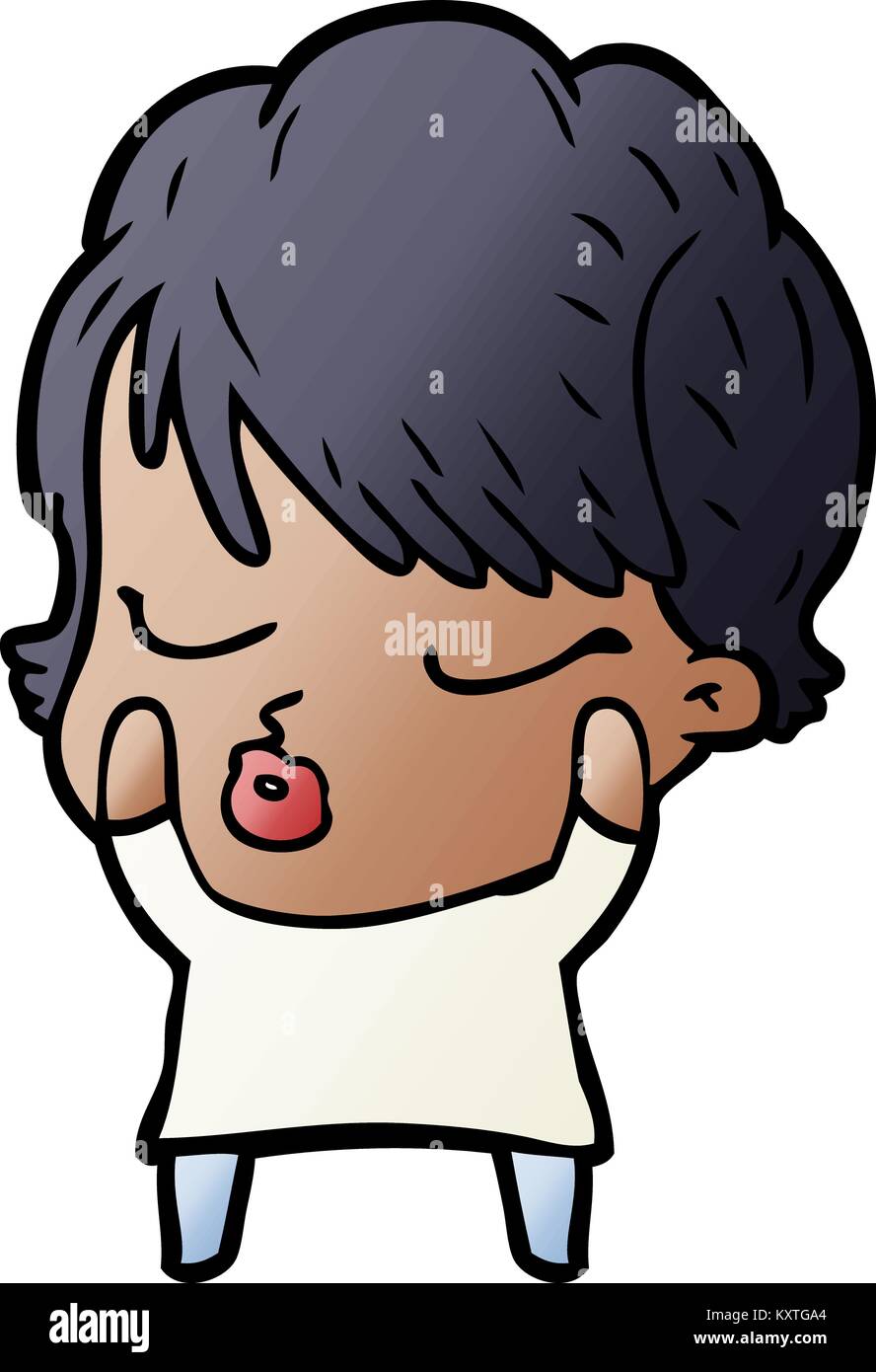 cartoon woman with eyes shut Stock Vector Image & Art - Alamy