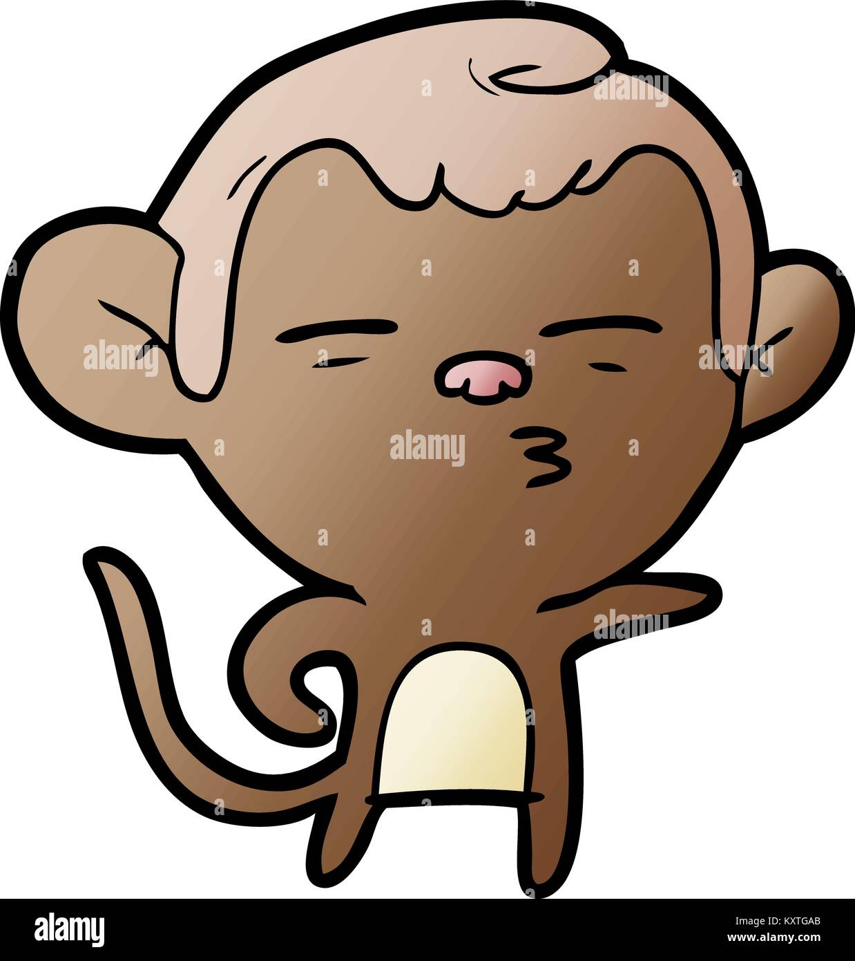 cartoon suspicious monkey Stock Vector Image & Art - Alamy