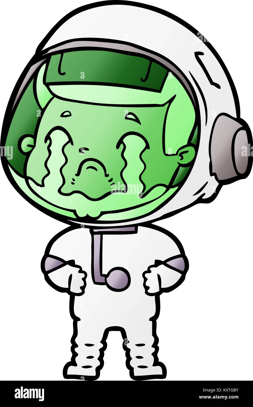 cartoon crying astronaut Stock Vector Image & Art - Alamy