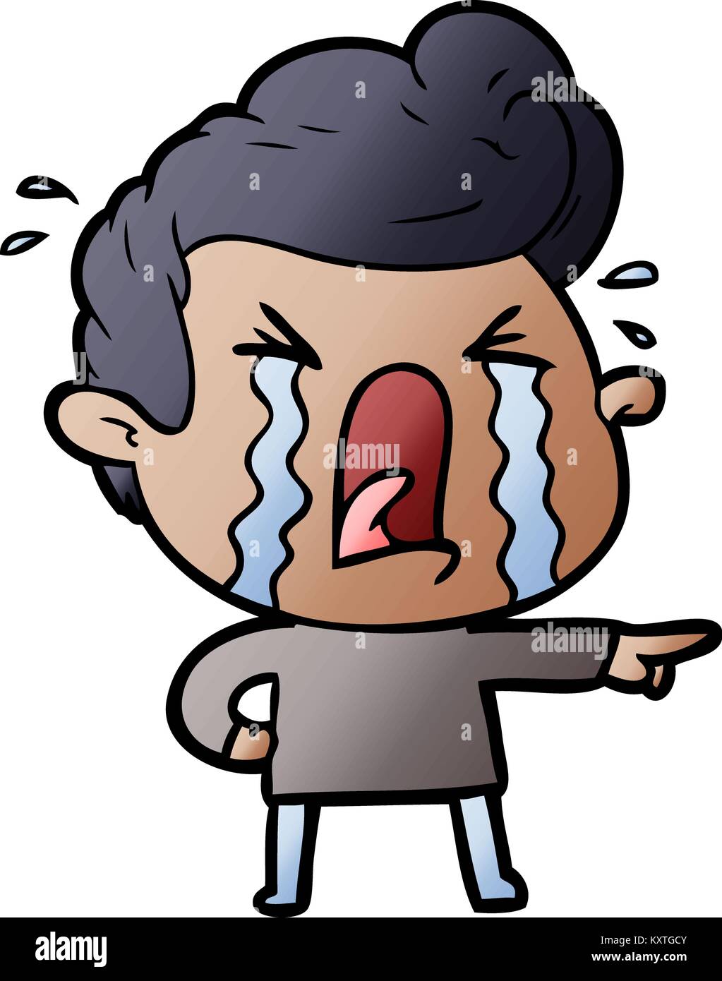 cartoon crying man Stock Vector Image & Art - Alamy