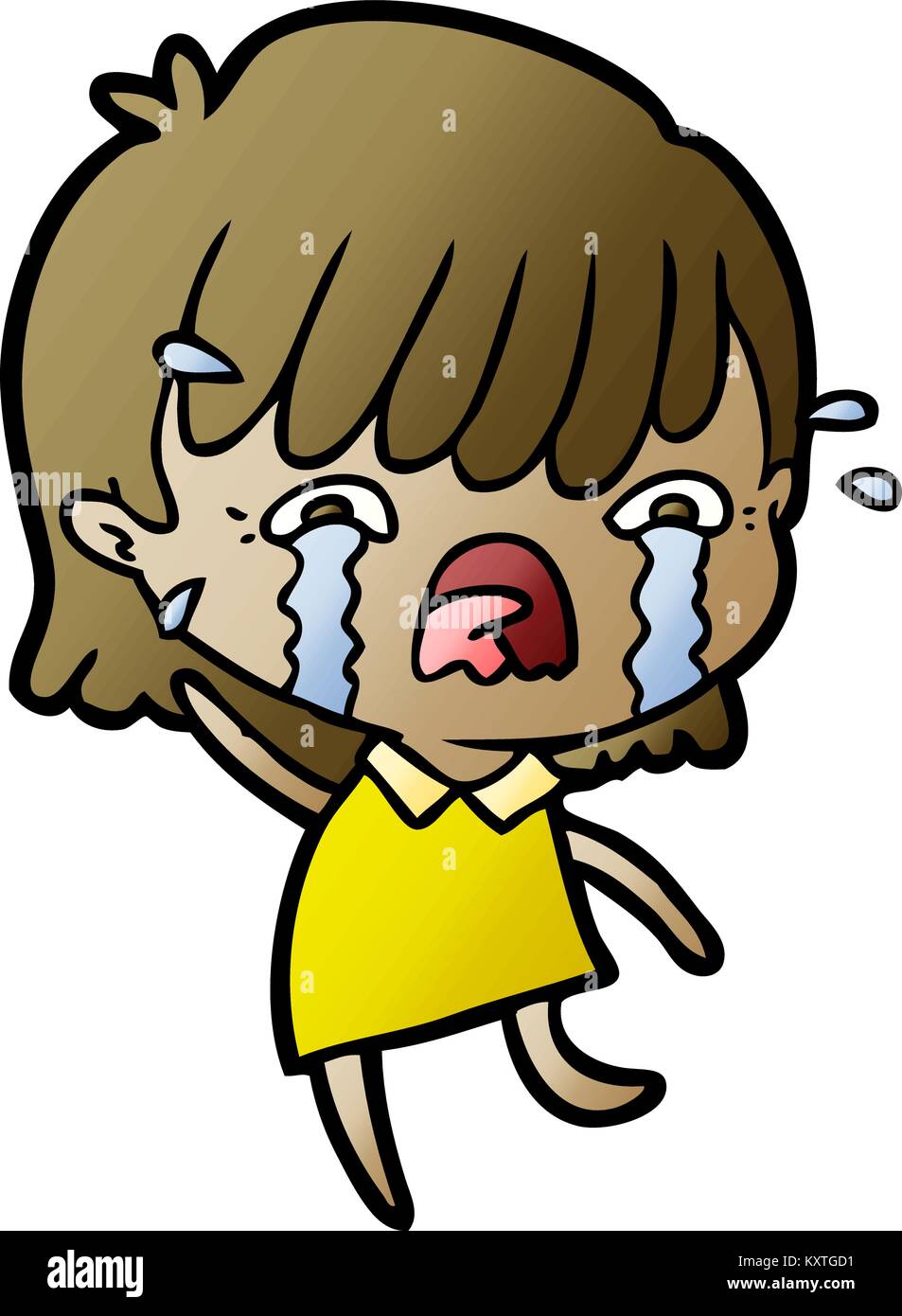 cartoon girl crying Stock Vector Image & Art - Alamy