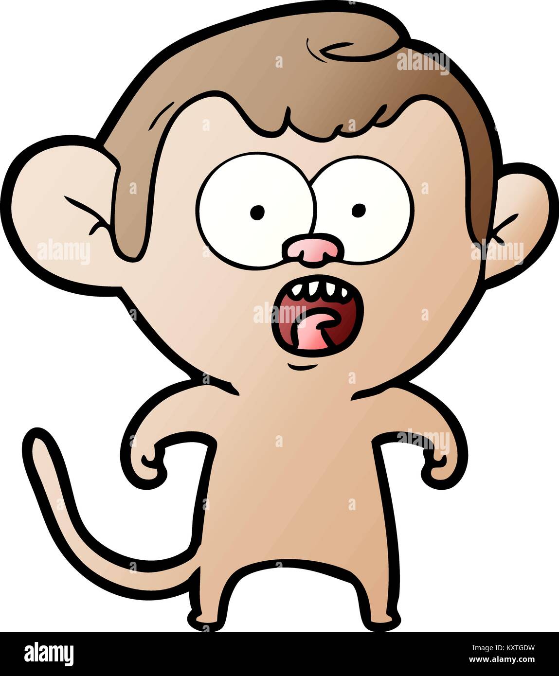 cartoon shocked monkey Stock Vector Image & Art - Alamy
