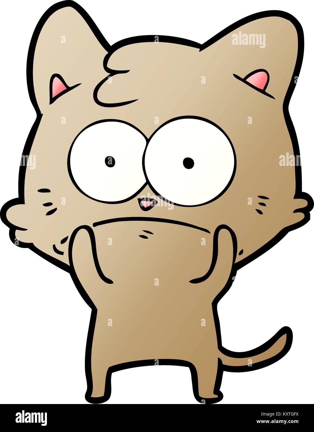 cartoon nervous cat Stock Vector Image & Art - Alamy