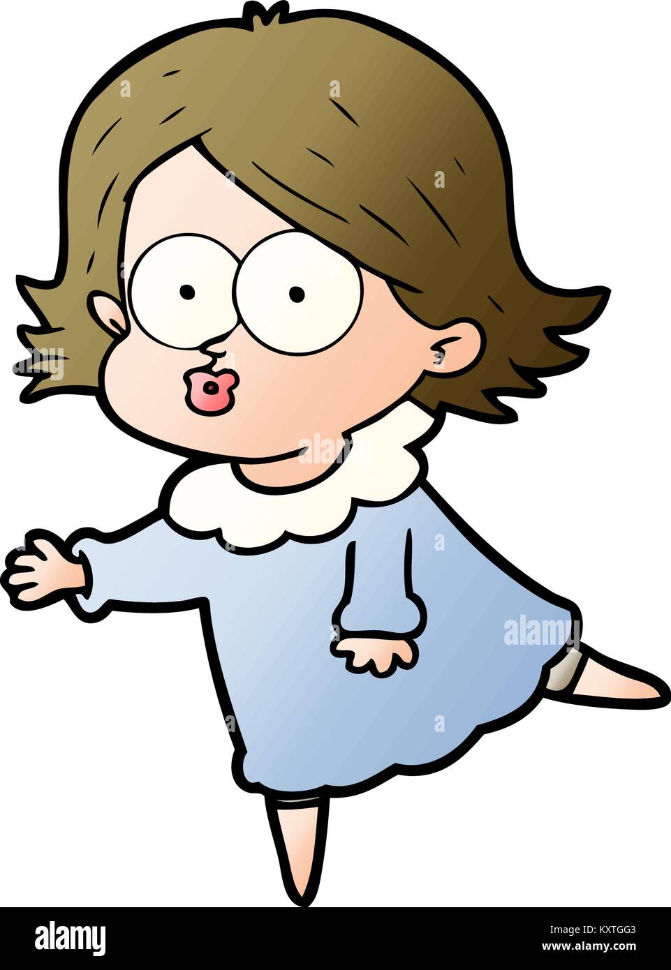 cartoon girl pouting Stock Vector Image & Art - Alamy