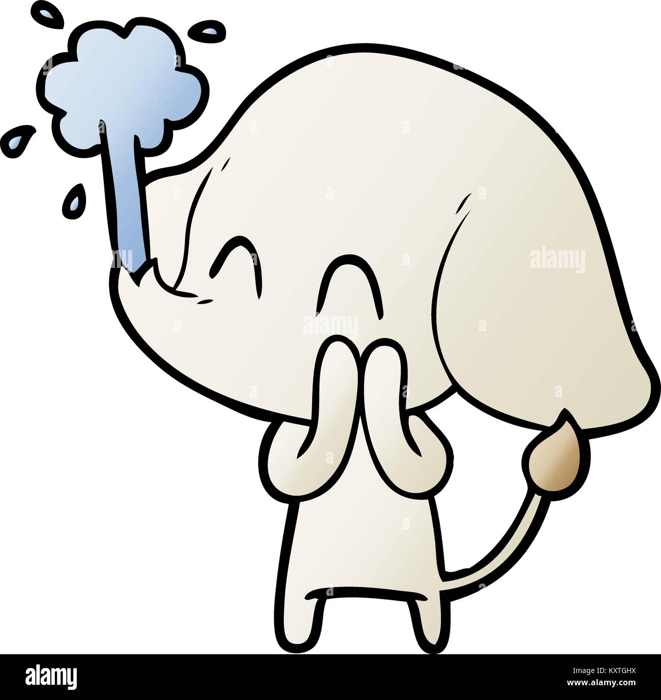 cute cartoon elephant spouting water Stock Vector Image & Art - Alamy