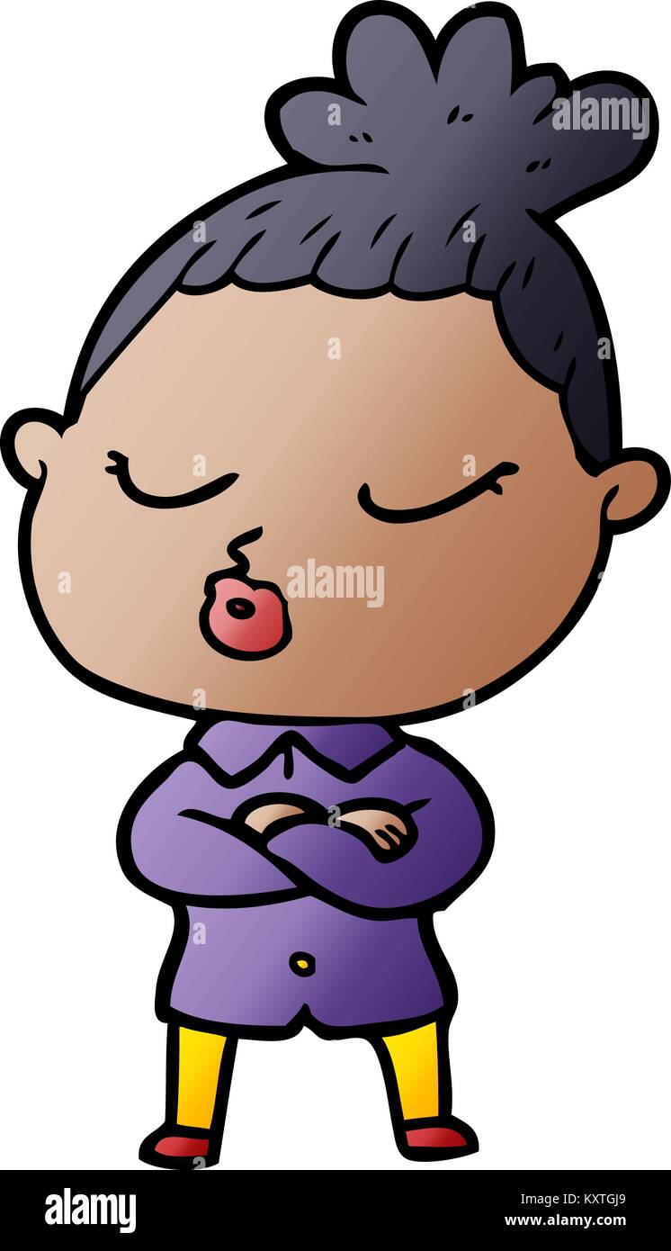 cartoon calm woman Stock Vector Image & Art - Alamy