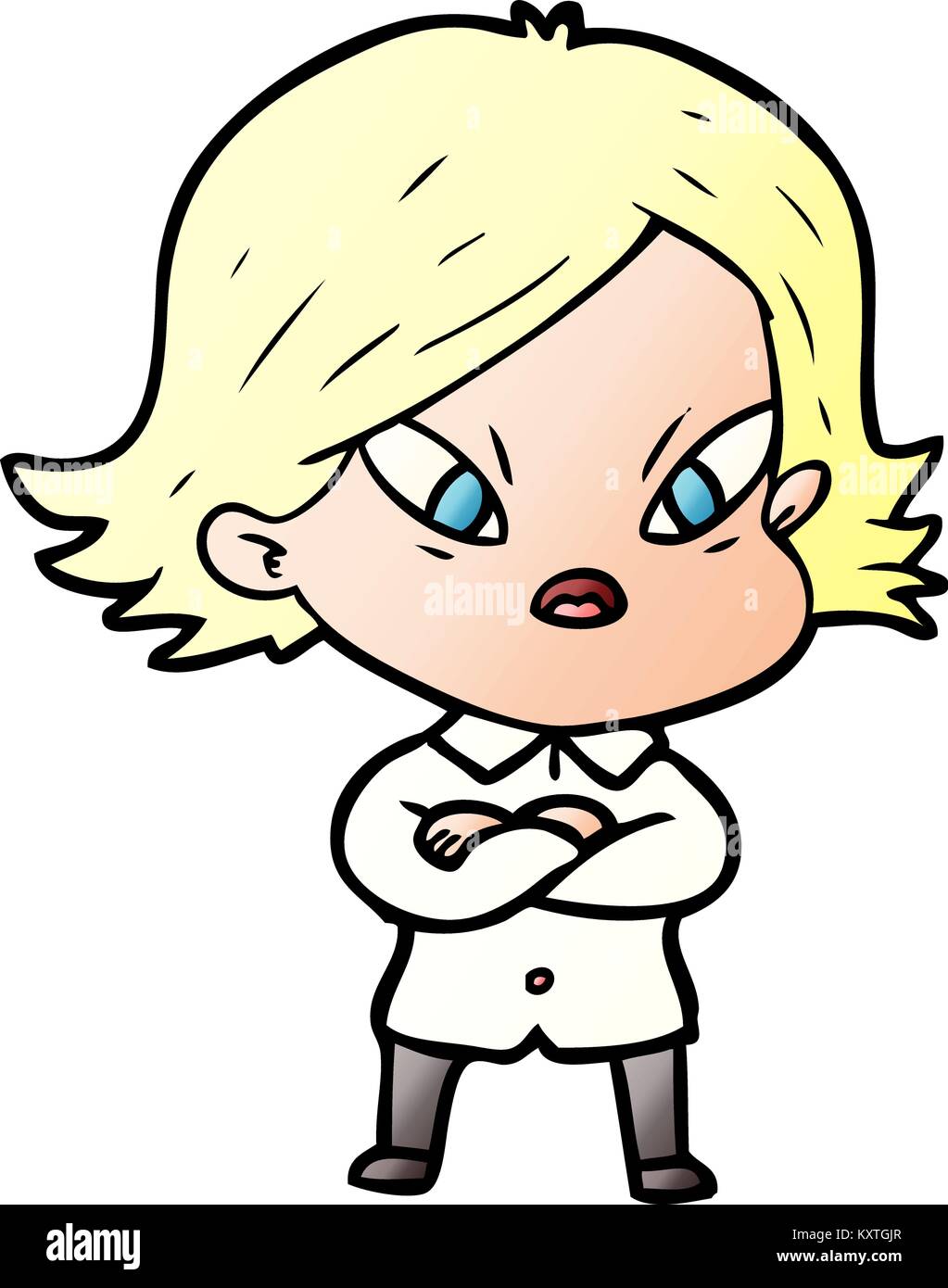 cartoon stressed woman Stock Vector Image & Art - Alamy