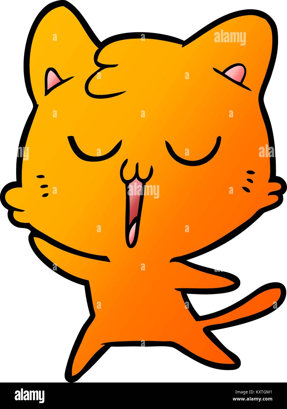 cartoon cat singing Stock Vector Image & Art - Alamy