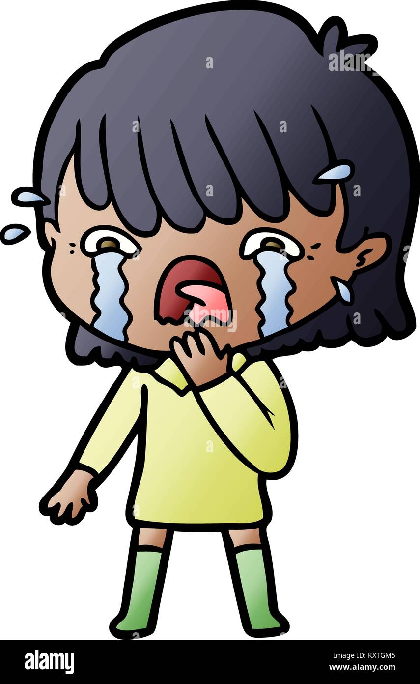 cartoon girl crying Stock Vector Image & Art - Alamy
