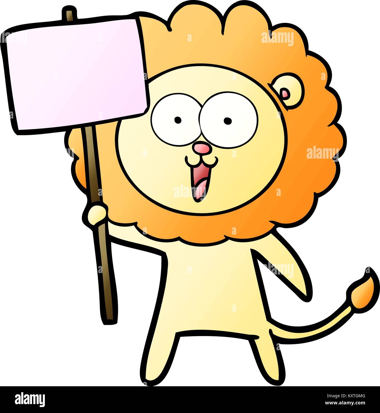 happy cartoon lion Stock Vector Image & Art - Alamy