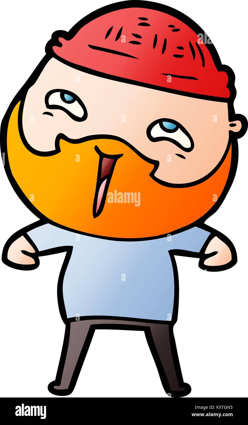 cartoon happy bearded man Stock Vector Image & Art - Alamy