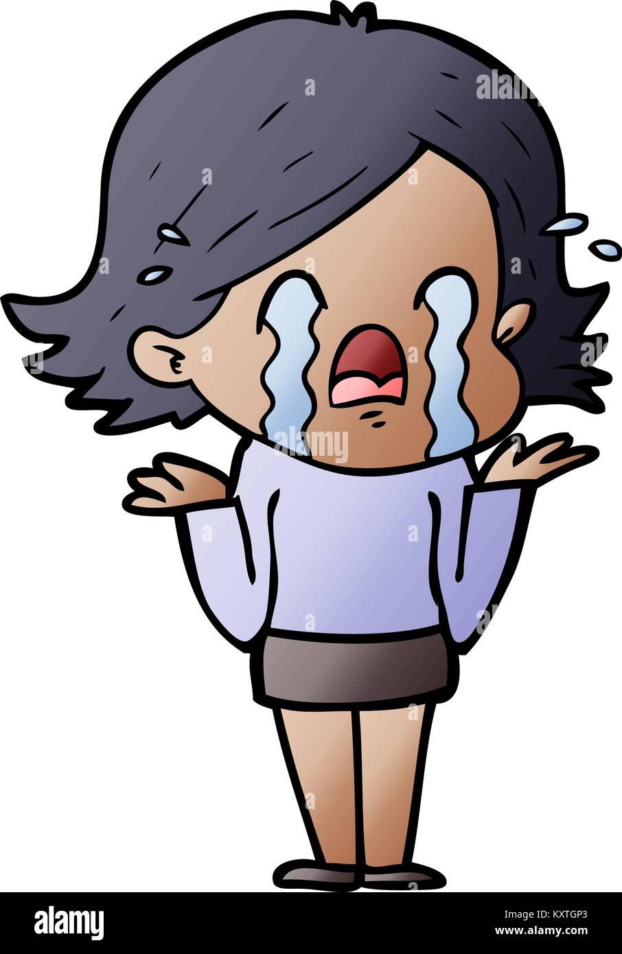 cartoon woman crying Stock Vector Image & Art - Alamy