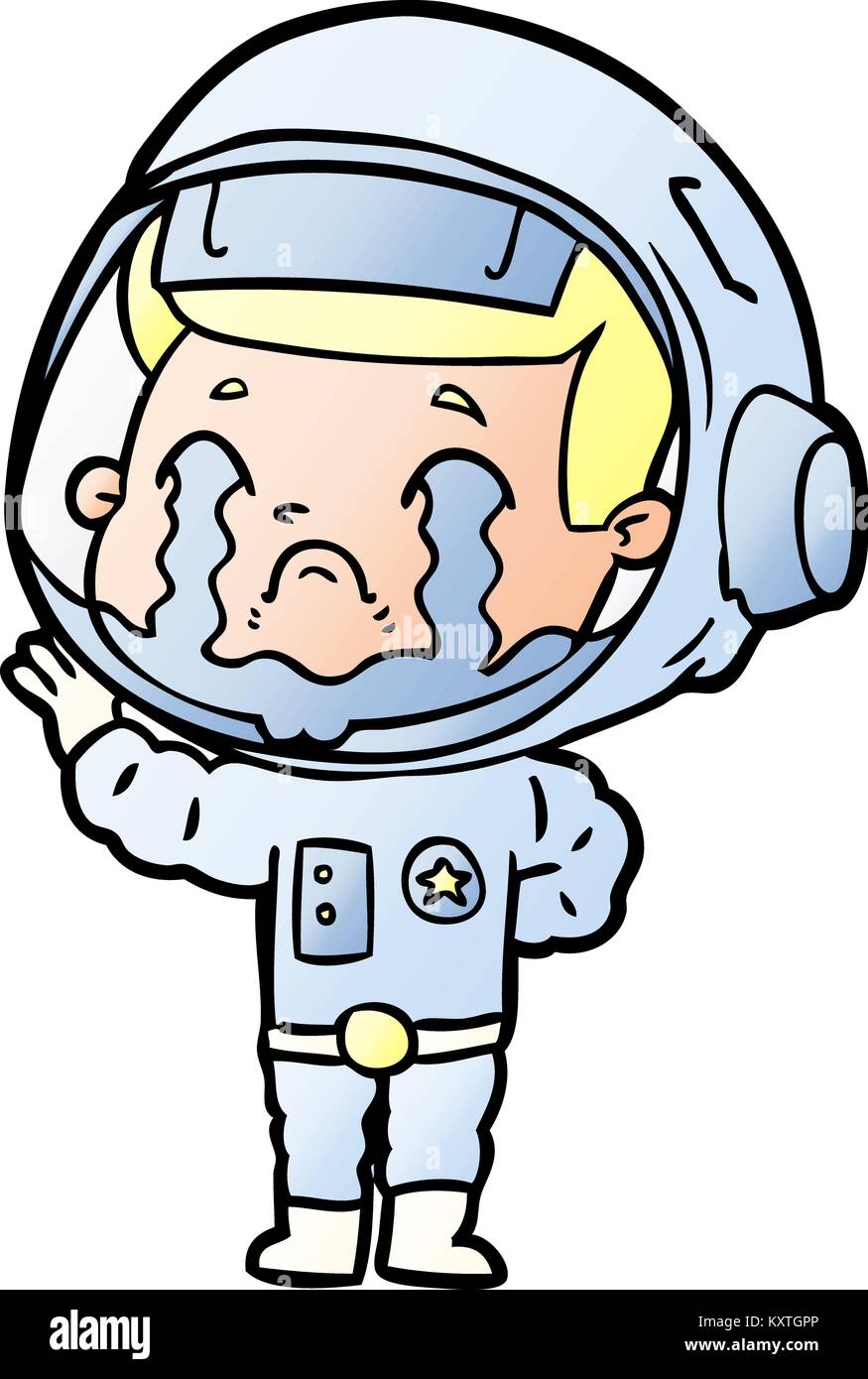 cartoon crying astronaut Stock Vector Image & Art - Alamy