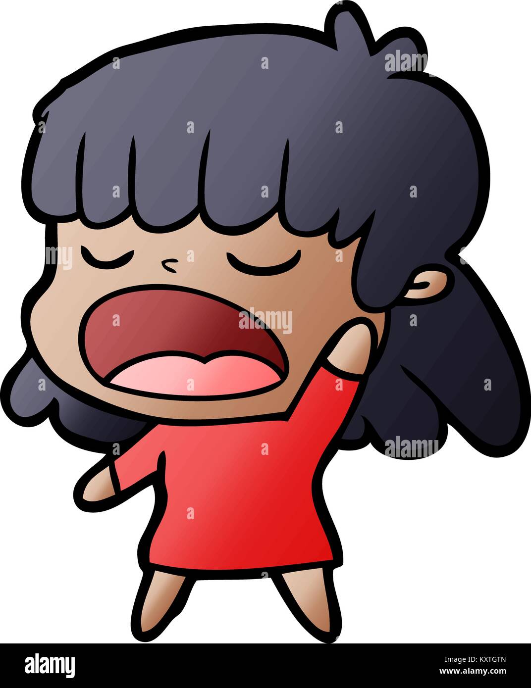 cartoon woman talking loudly Stock Vector Image & Art - Alamy