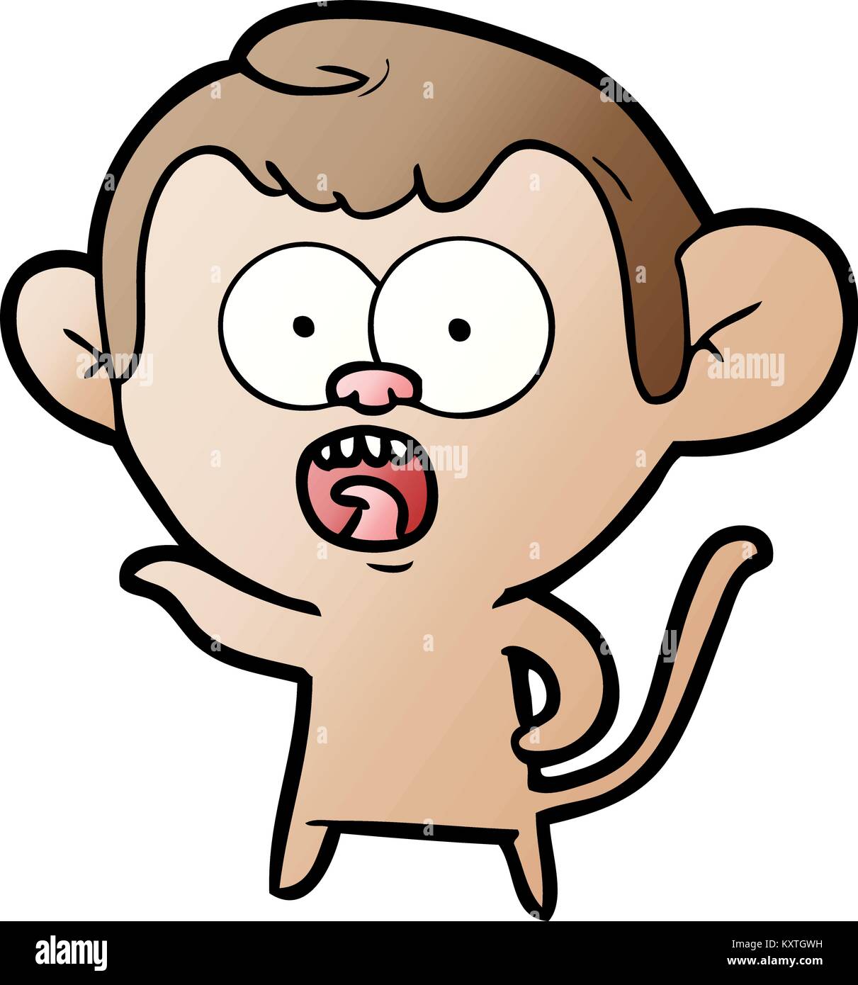 cartoon shocked monkey Stock Vector Image & Art - Alamy