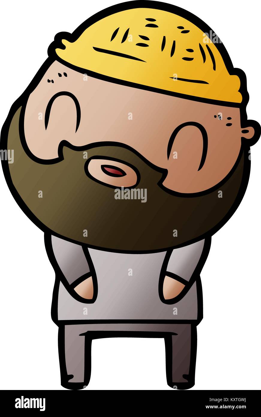 cartoon bearded man Stock Vector Image & Art - Alamy
