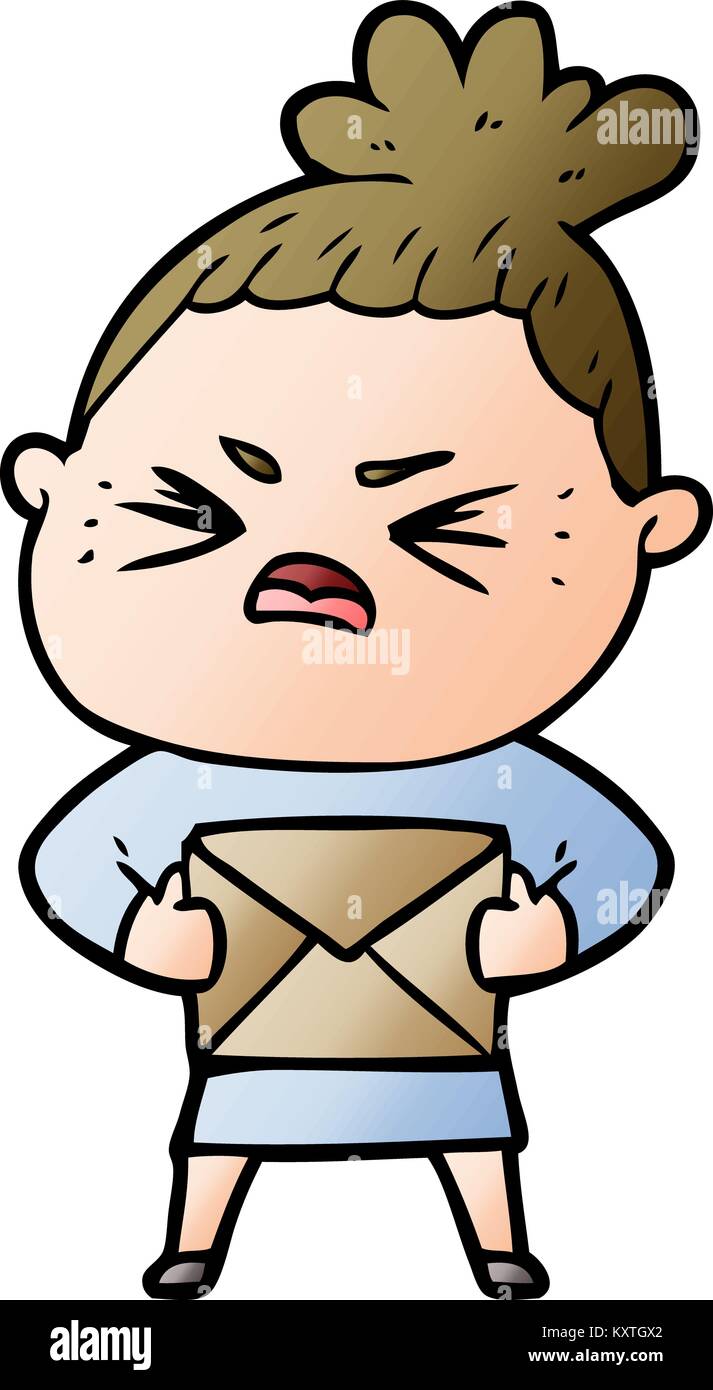 cartoon angry woman Stock Vector Image & Art - Alamy