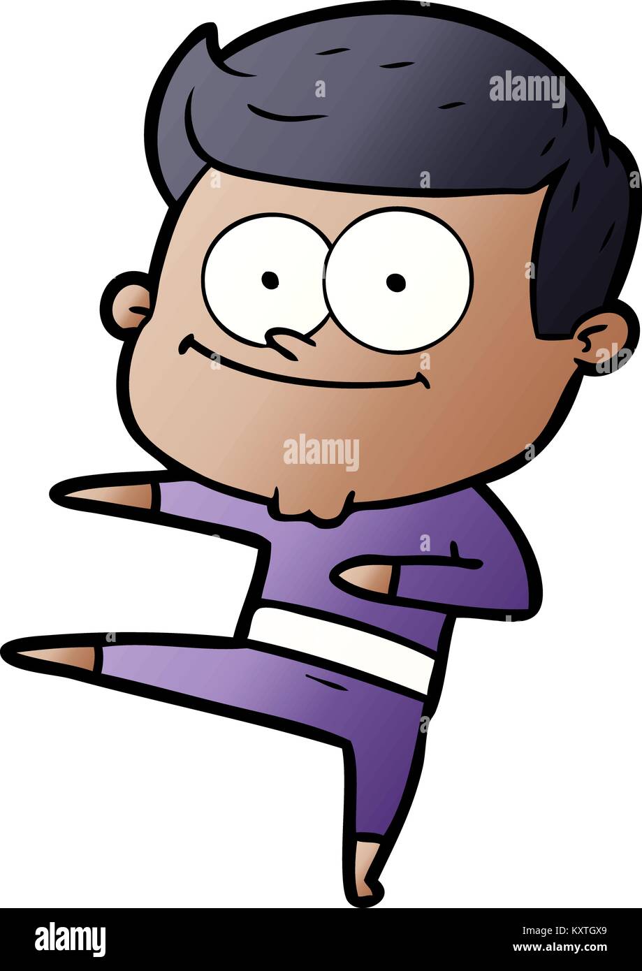 cartoon happy man dancing Stock Vector Image & Art - Alamy