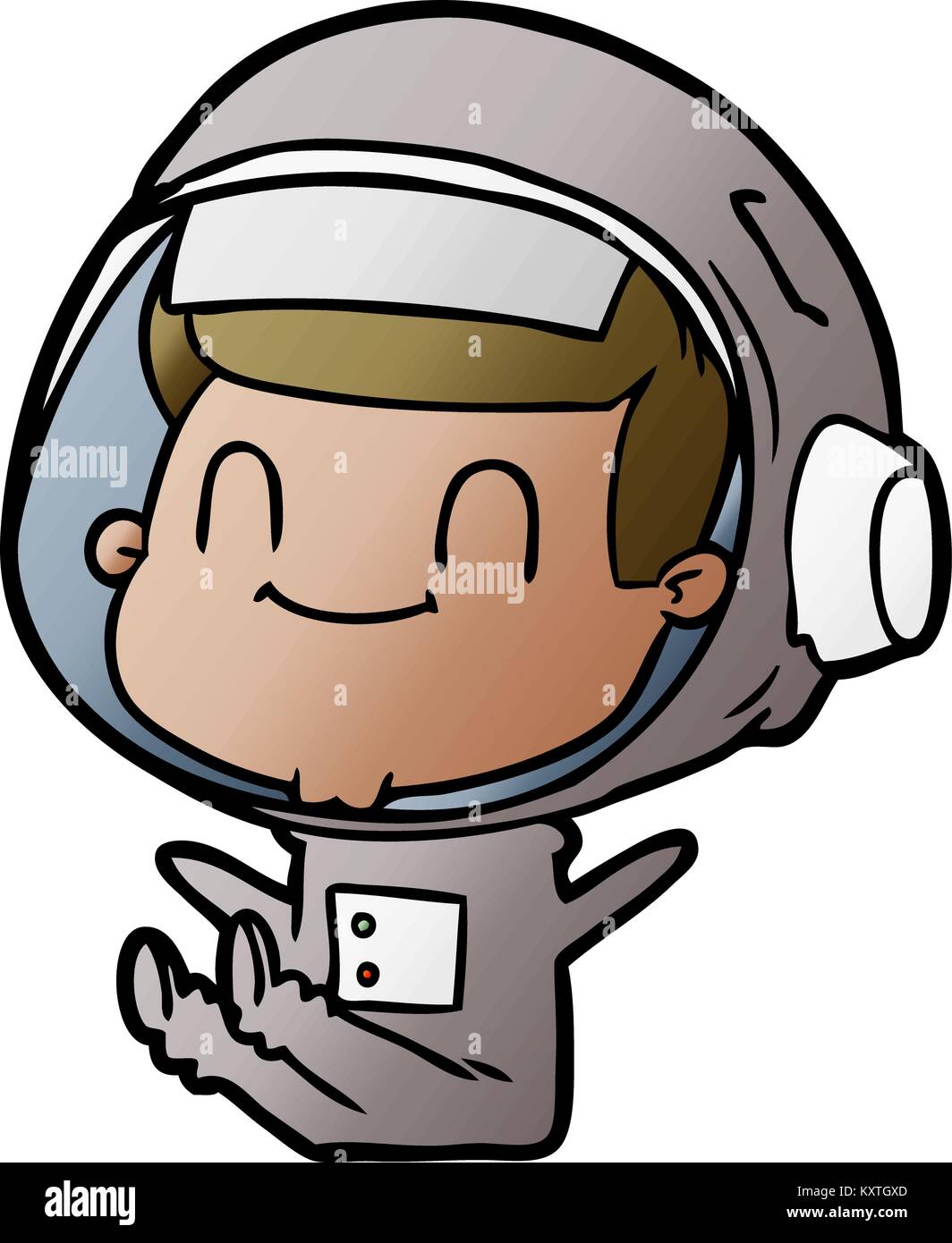 happy cartoon astronaut man Stock Vector Image & Art - Alamy