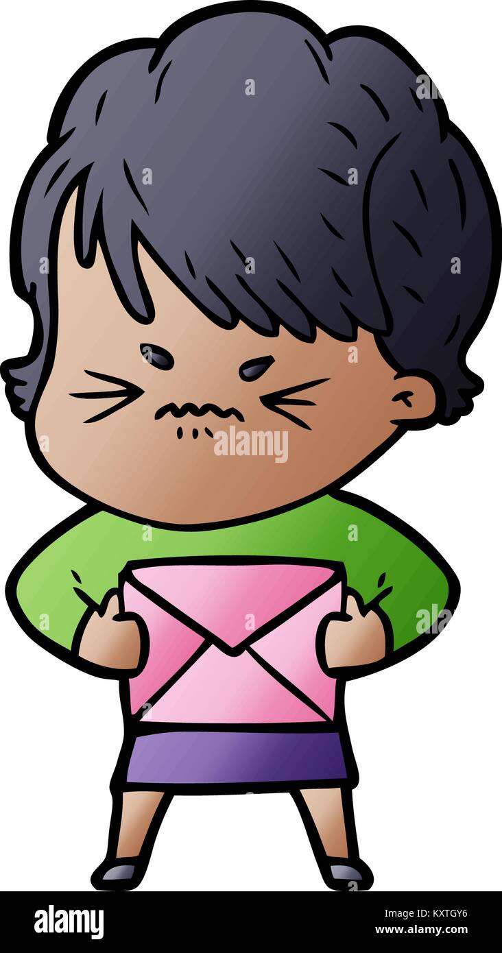 cartoon frustrated woman Stock Vector Image & Art - Alamy