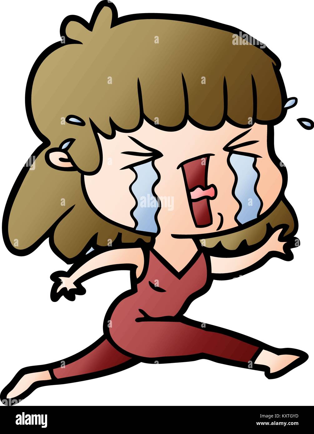 cartoon woman in tears Stock Vector Image & Art - Alamy