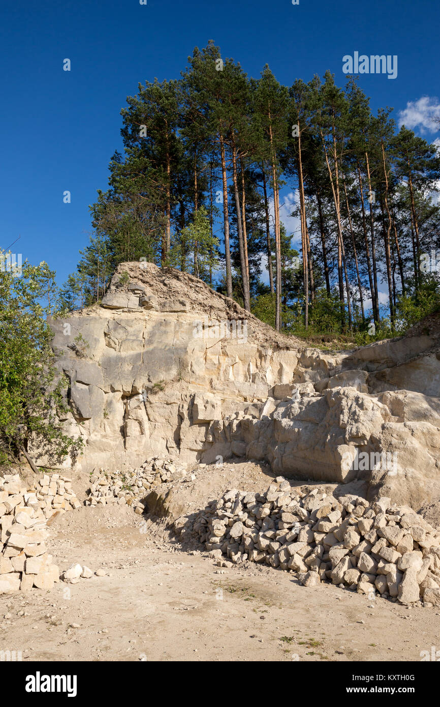 Old sandstone quarry in Jozefow. Poland Stock Photo - Alamy