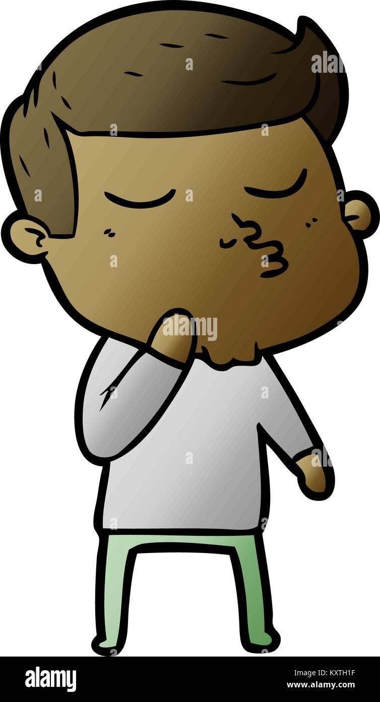 cartoon model guy pouting Stock Vector Image & Art - Alamy