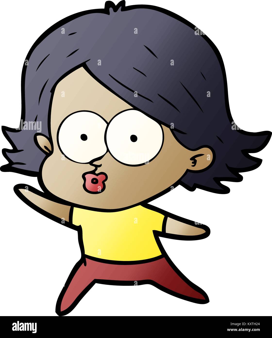 cartoon girl pouting Stock Vector Image & Art - Alamy