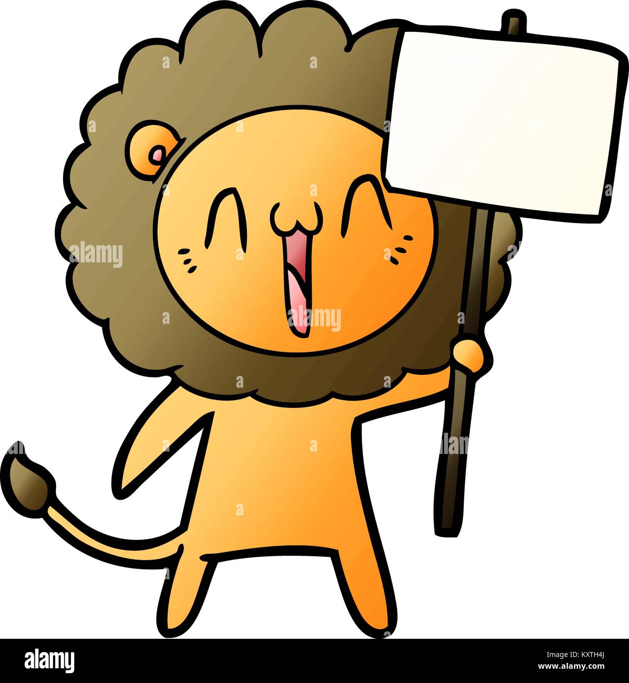 happy cartoon lion Stock Vector Image & Art - Alamy